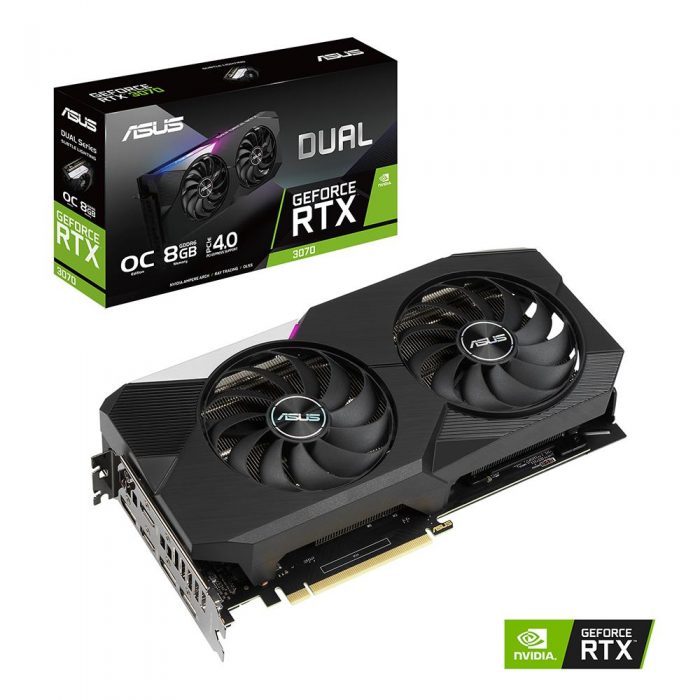ASUS DUAL NVIDIA GeForce RTX 3070 2X OC 8GB GDDR6 Video Card Cotec ASUS DUAL NVIDIA GeForce RTX 3070 2X OC 8GB GDDR6 Video Card Cotec